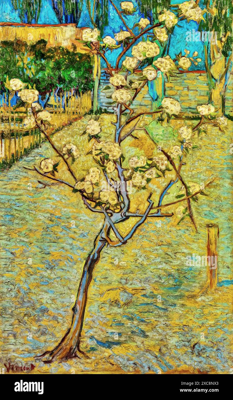 Small Pear Tree in Blossom, 1888 (Painting) Artist Gogh, Vincent van ...