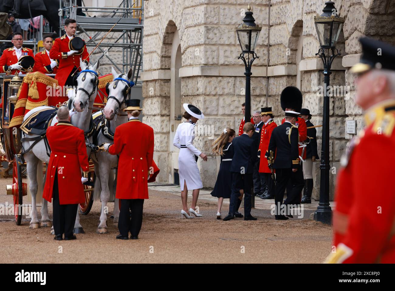 London UK 15th June 2024 Kate Middleton The Princess of Wales arriving ...