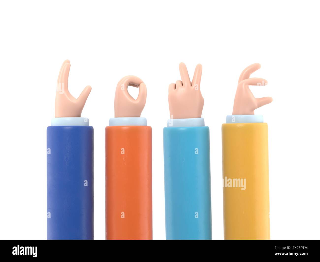 Cartoon hands pointing on Cut Out Stock Images & Pictures - Alamy