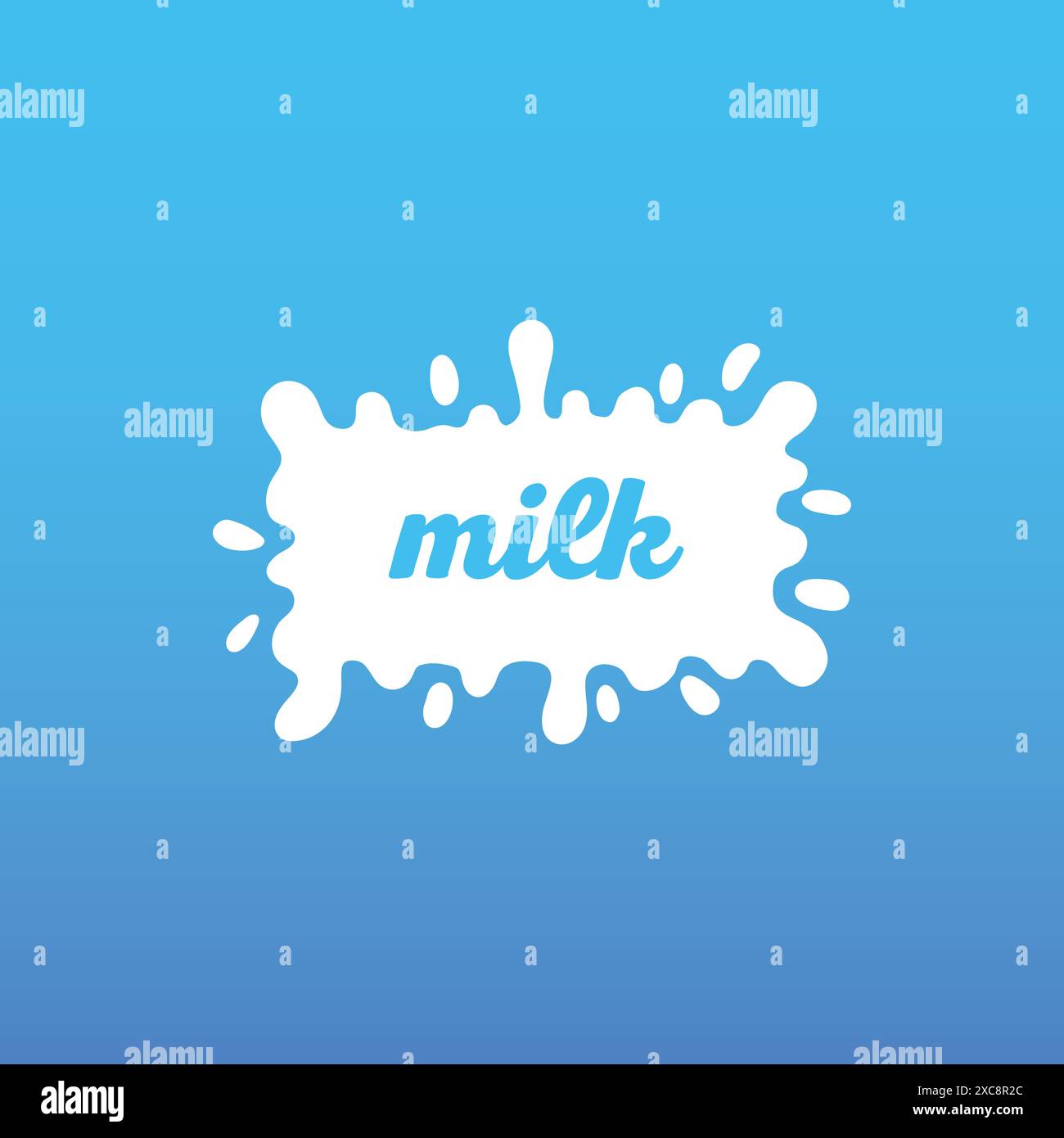 Cow milk splash with letters. Isolated white fresh farm goat milk ...