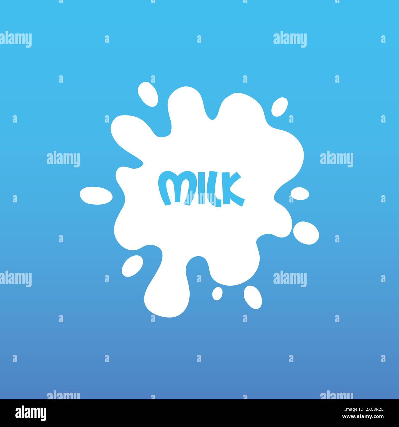 Cow milk splash with letters. Isolated white fresh farm goat milk ...
