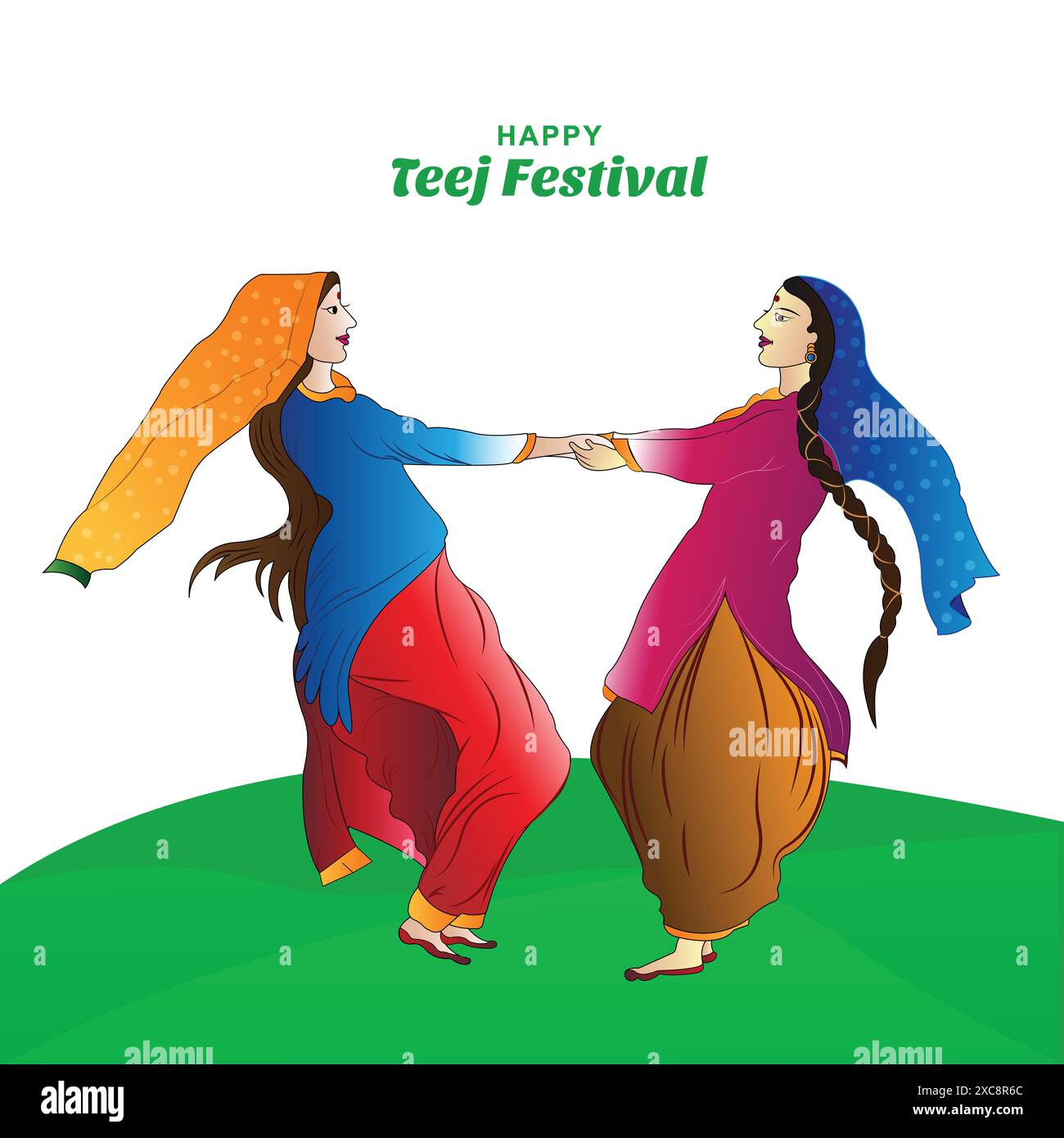 Indian festival hartalika teej beautiful woman dance background Stock ...