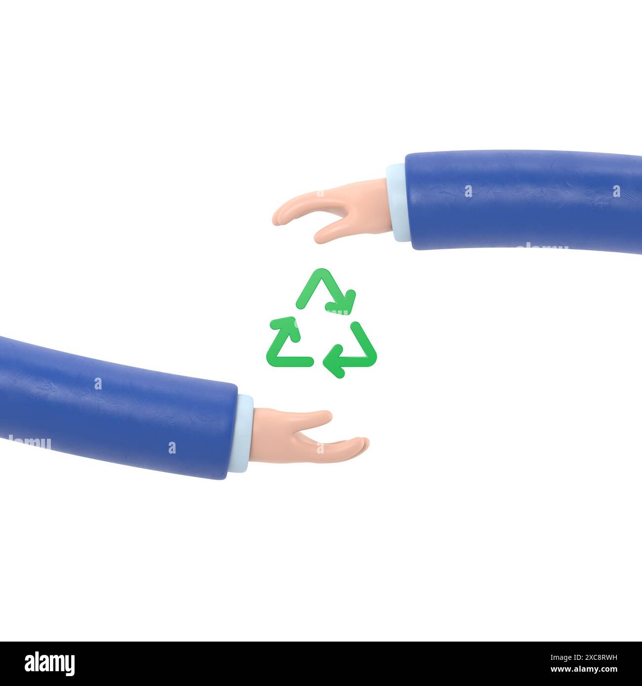 Eco friendly. Save nature. Ecology business. Paper recycle icon in hand ...