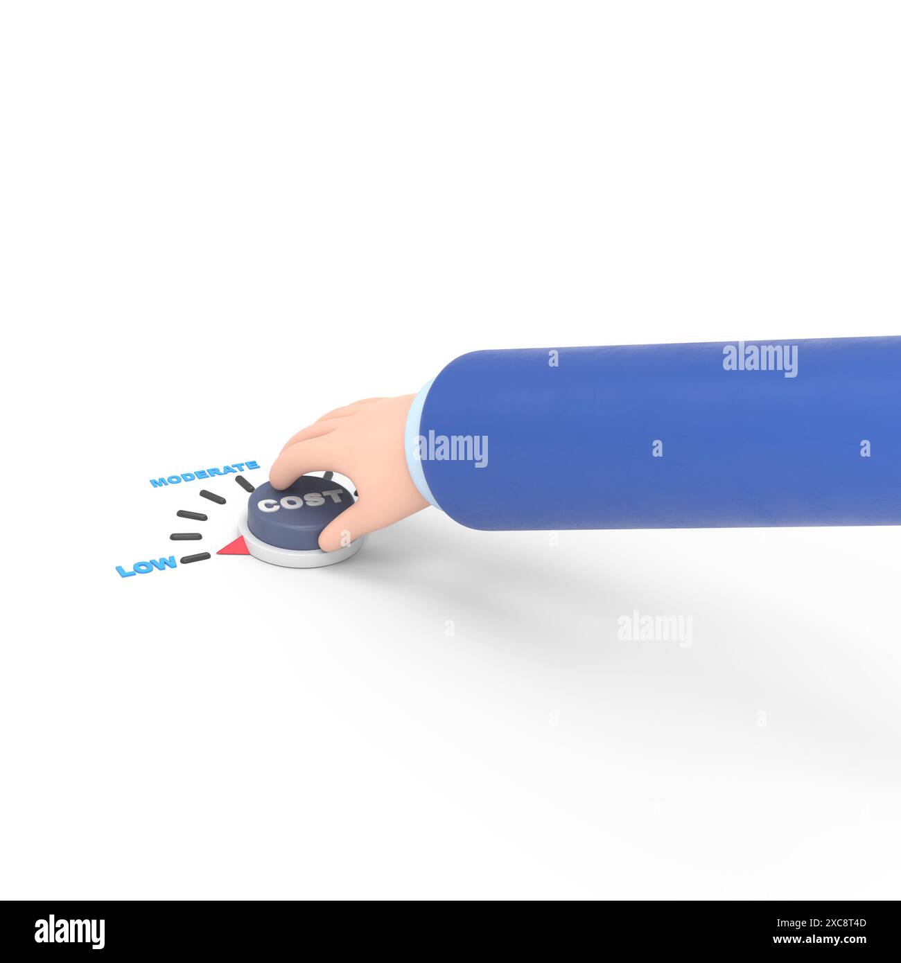 Cartoon Gesture Icon Mockup.Flat 3d isometric businessman hand turn ...