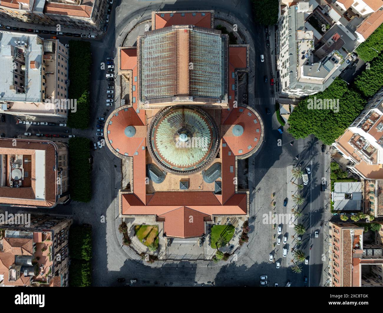 Aerial view of the Teatro Massimo Vittorio Emanuele, better known as ...