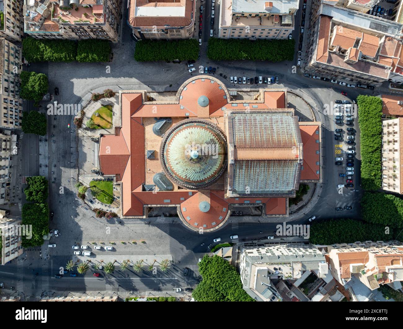 Aerial view of the Teatro Massimo Vittorio Emanuele, better known as ...