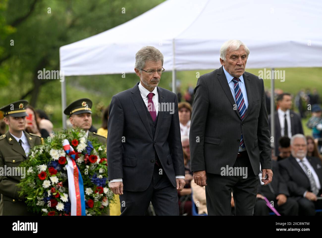 Lidice, Czech Republic. 15th June, 2024. Czech Senate chairman Milos ...