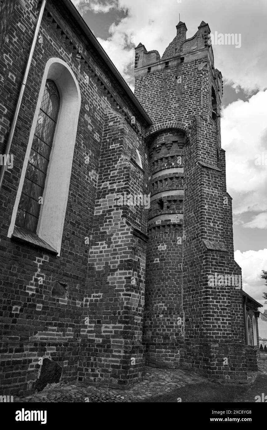 The brick, historic, gothic parish church of St. Nativity of the ...