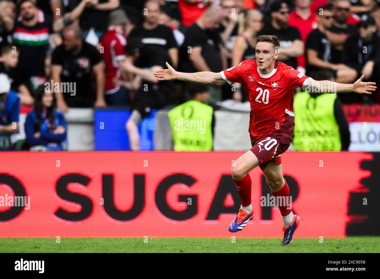 Cologne, Germany. 15 June 2024. Michel Aebischer of Switzerland ...