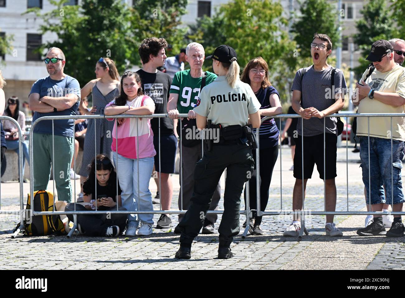 Bratislava, Slovakia. 15th June, 2024. People look at new Slovak ...