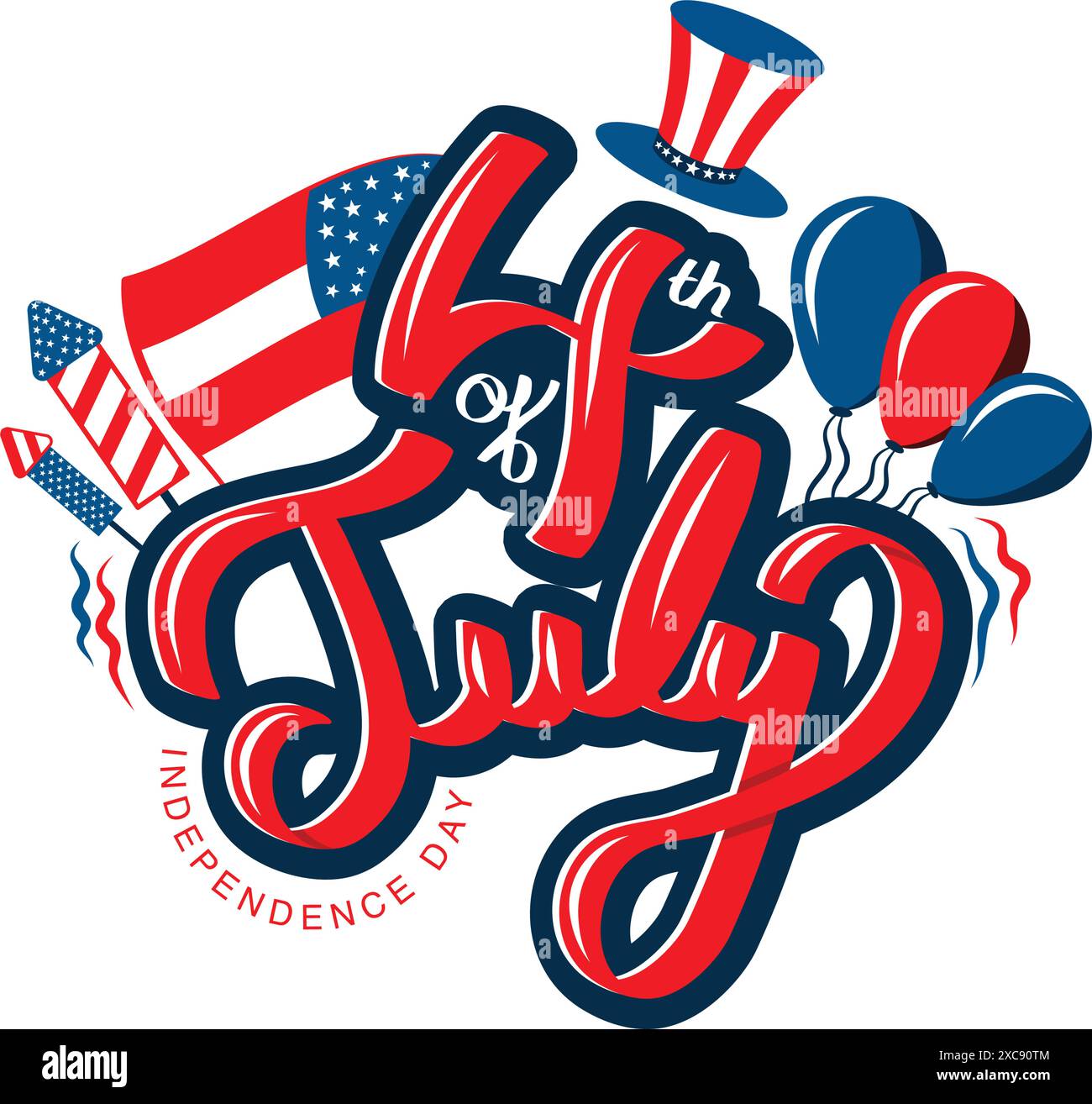 4th of July Independence day design, Creative design Stock Vector Image ...