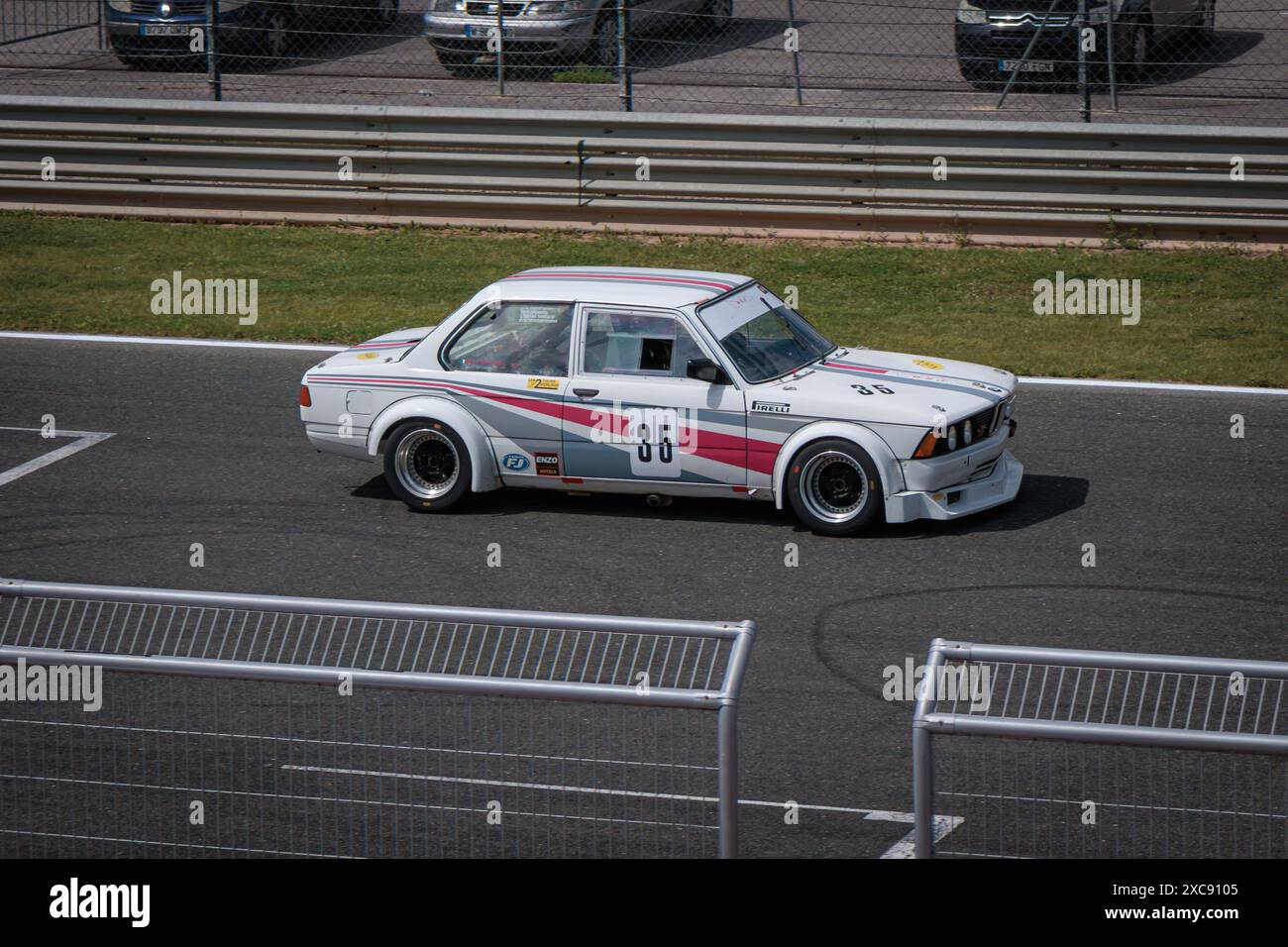 Los Arcos, Spain-May 25, 2024: 1981 BMW 323i (E21), racing car, first ...