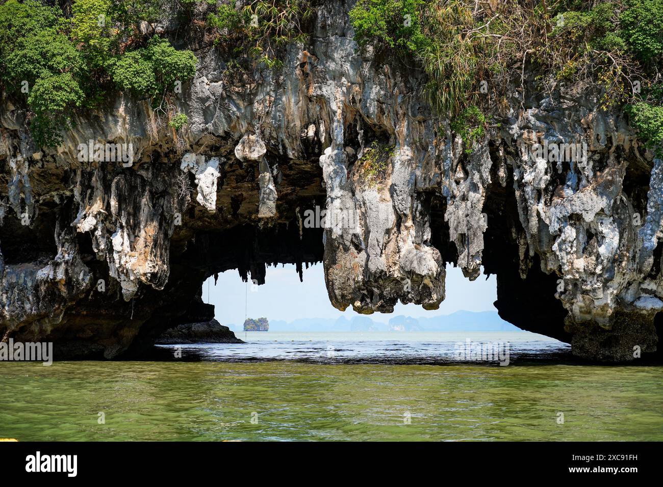 Lot Sea Cave on Ko Talu island offers a maritime passage through a ...