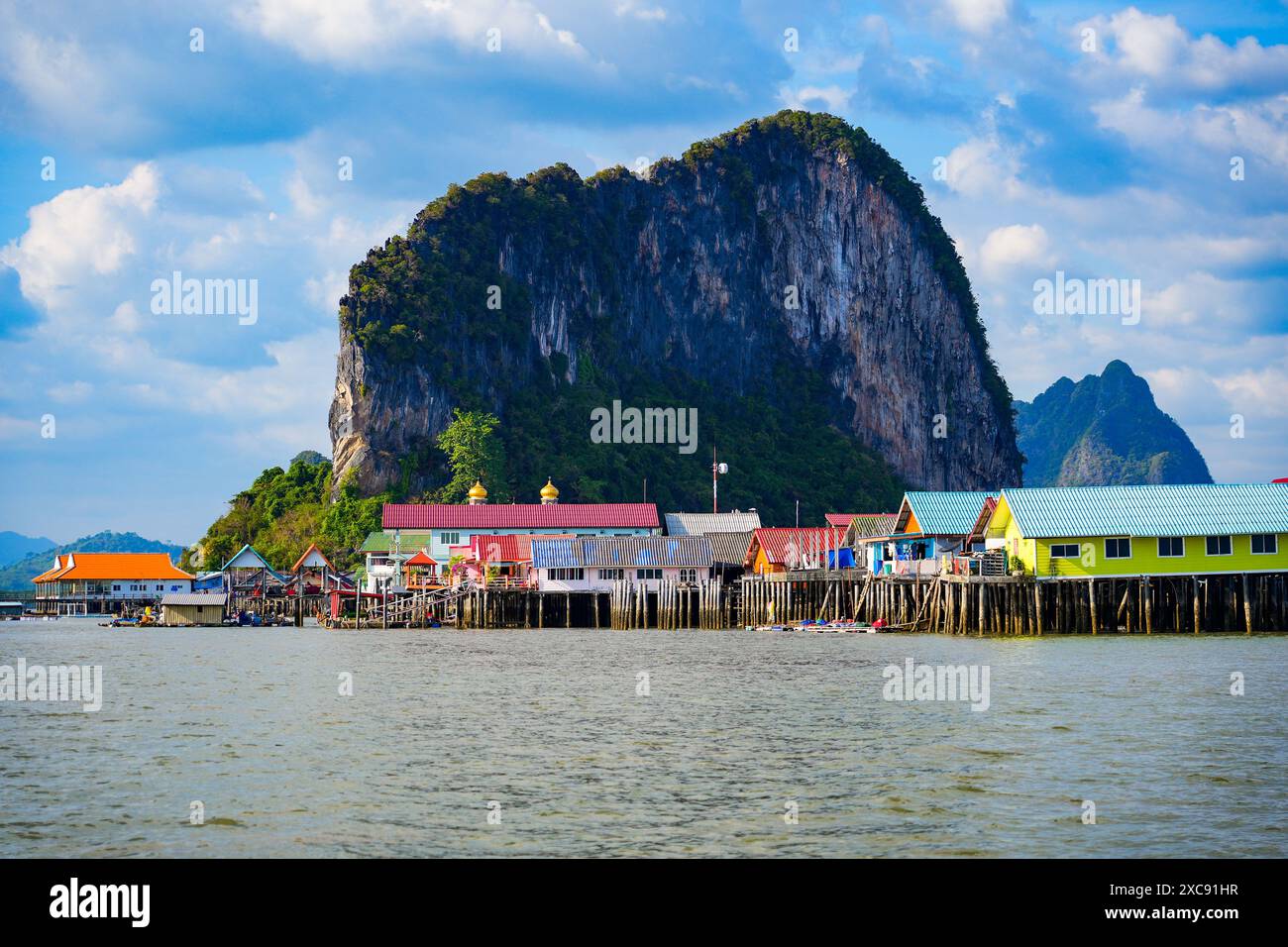 Floating fishing village of Koh Panyee made of houses on stilts in ...