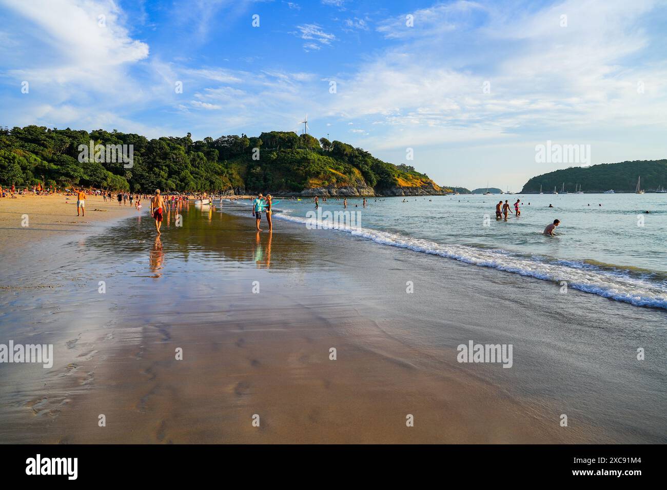 Nai Han Beach in the south of Phuket island in the Andaman Sea ...