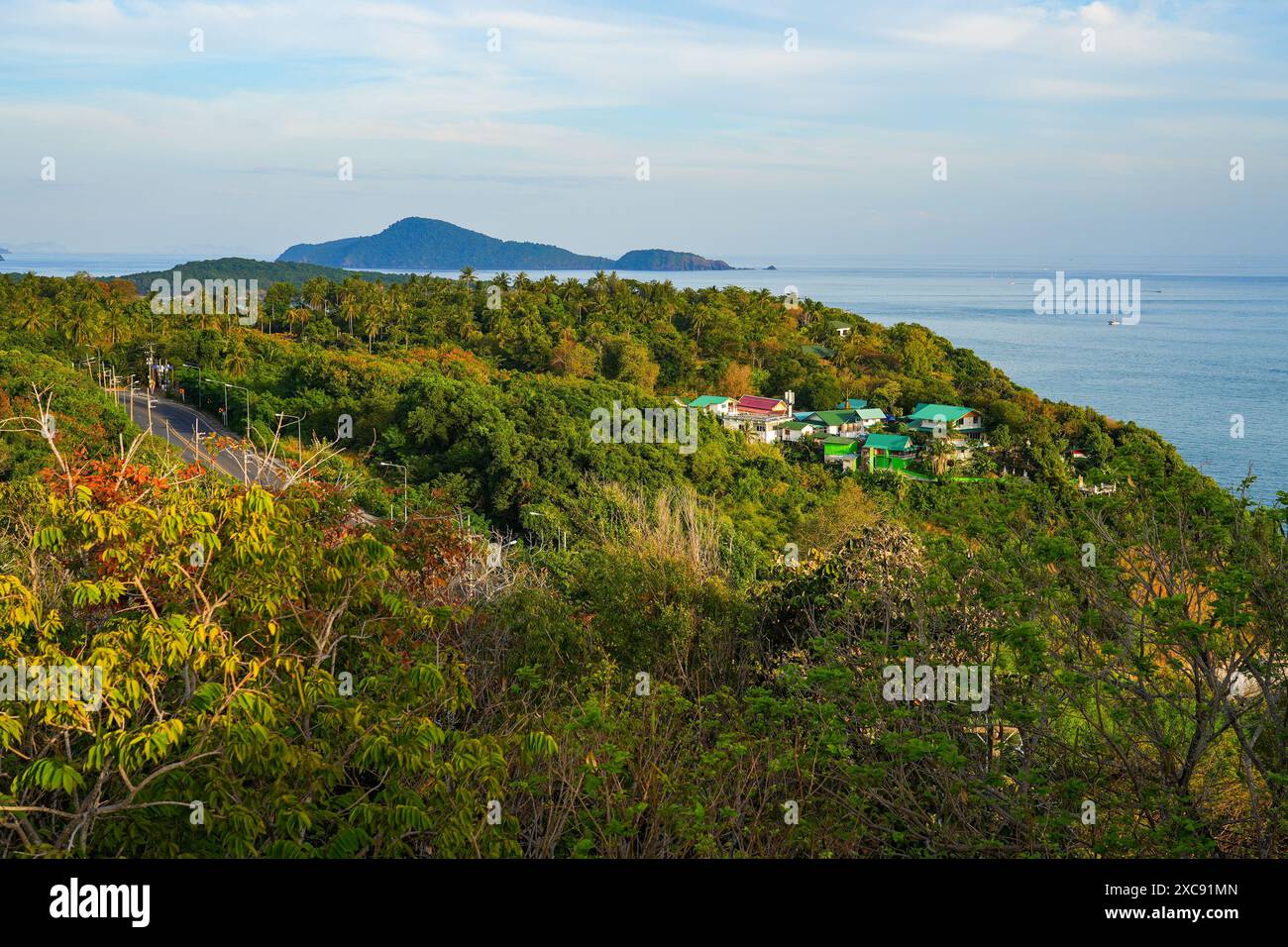 Phrom Thep Monastery as seen from Laem Phra Chao Lighthouse on Promthep ...