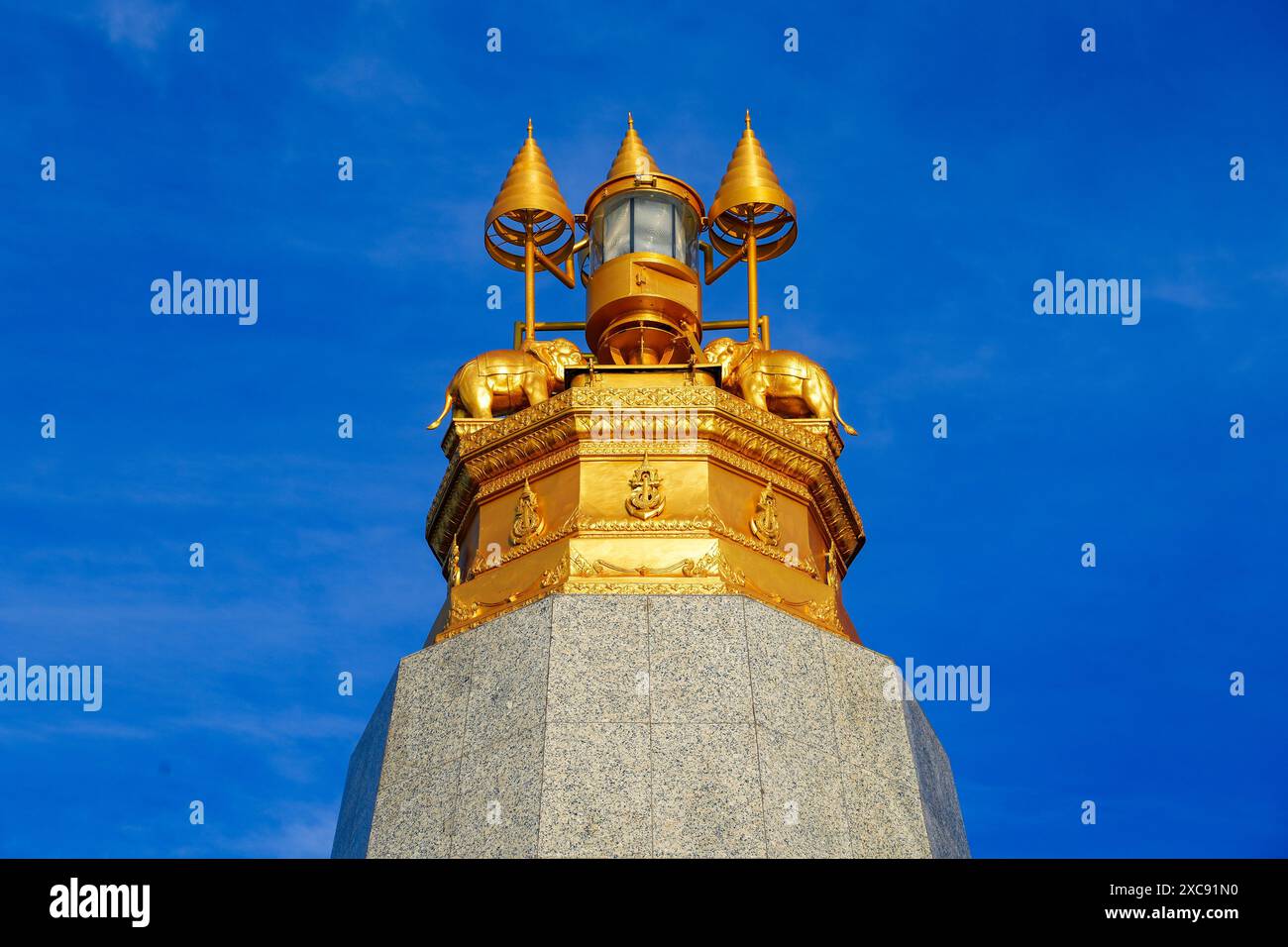 Laem Phra Chao Lighthouse on Promthep Cape, the southernmost point of ...