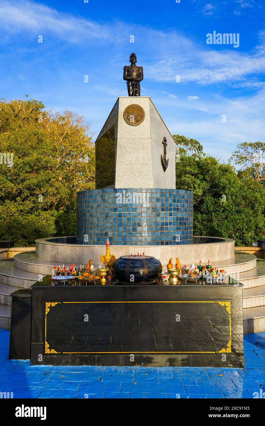 Prince of Chumphon Monument on Phra Phrom Square on Promthep Cape, the ...