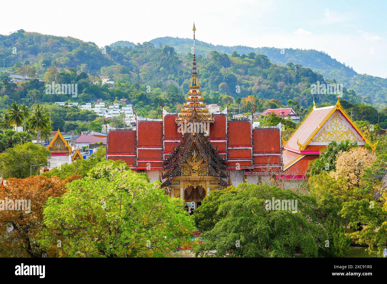 Wat Chalong, a 19th century Buddhist temple on Phuket island in ...