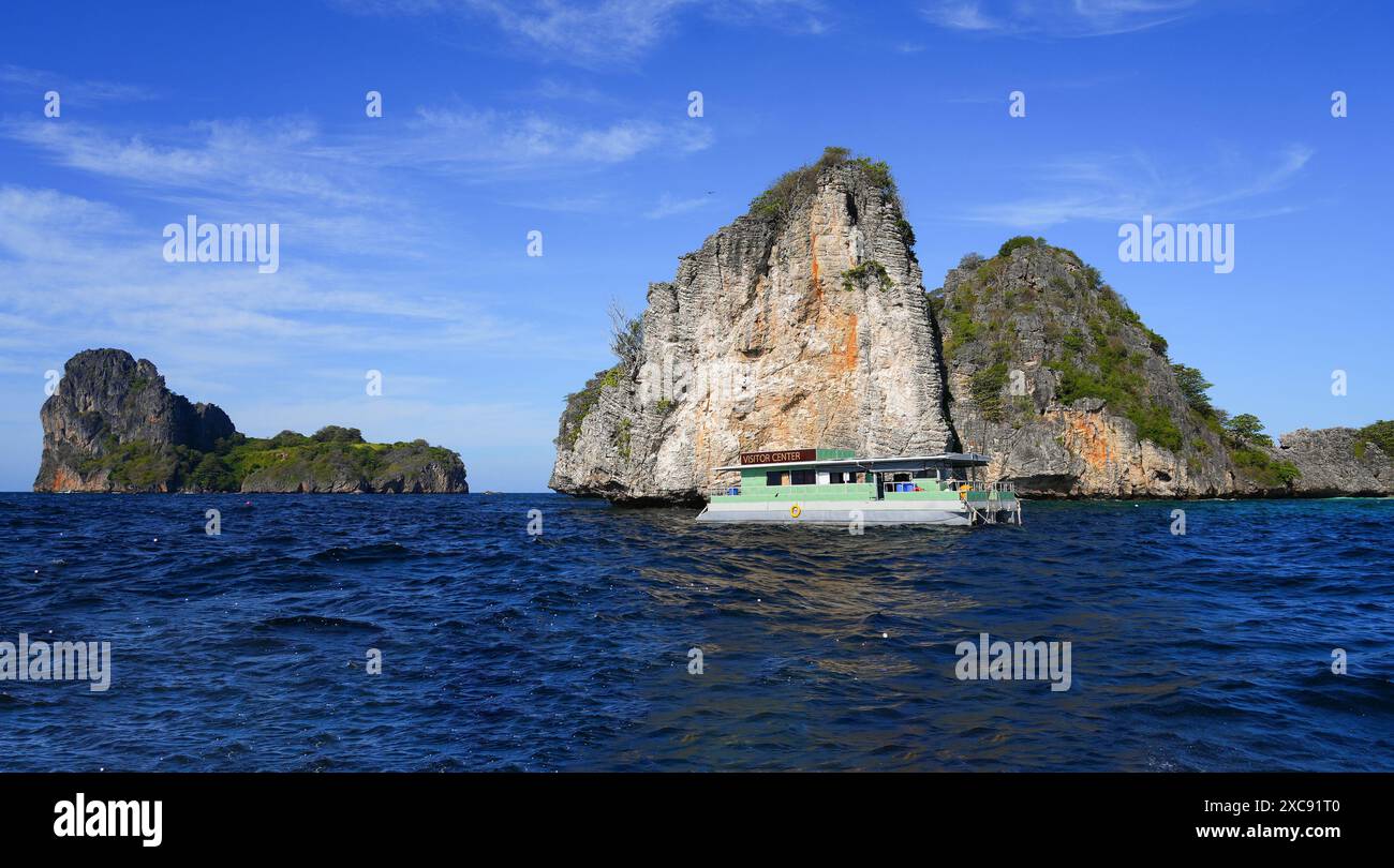 Koh Haa is a group of Five Islands made of karstic limestone cliffs in ...