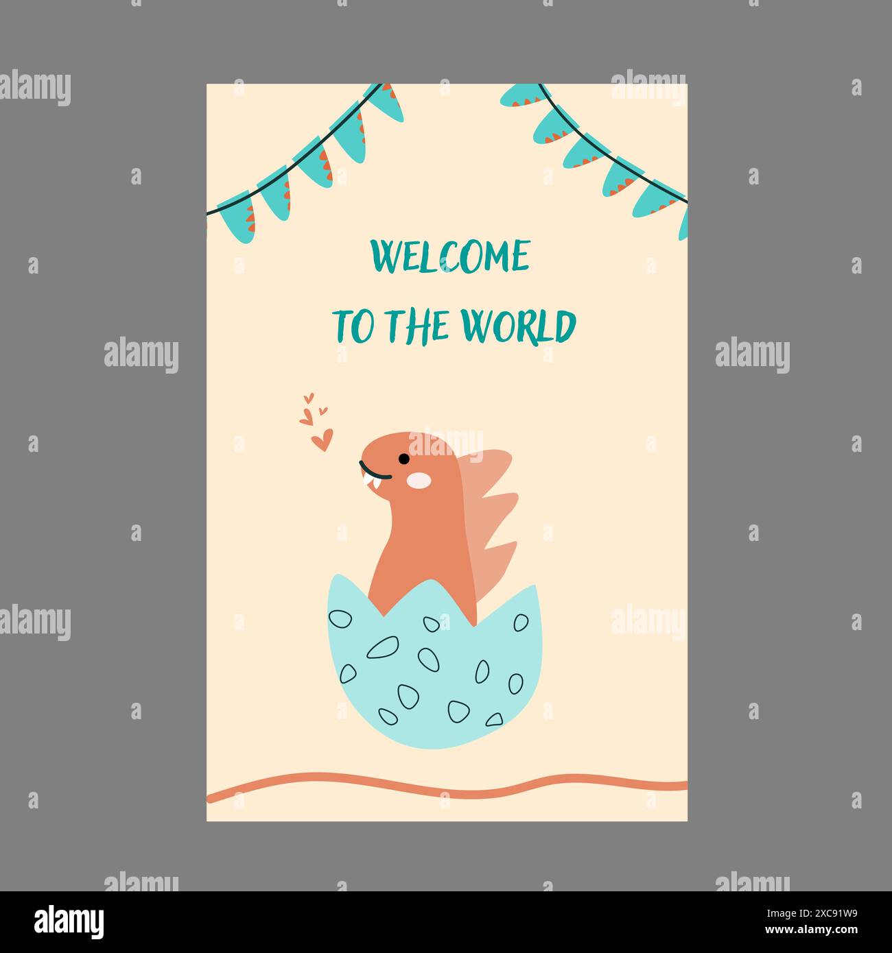 Childrens cute animals cards, posters for birthday party. Dinosaurs ...