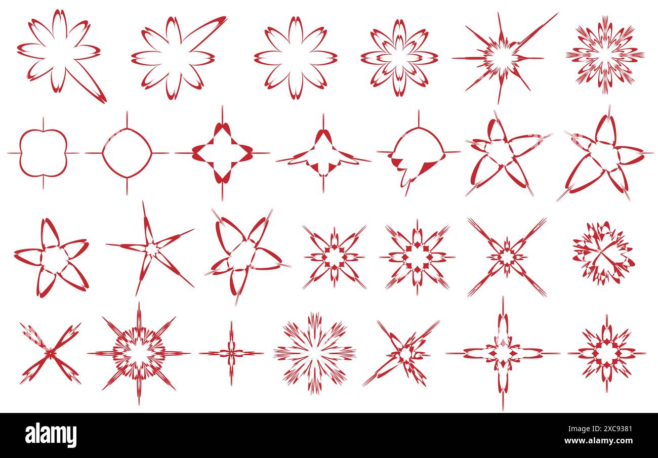 Stars sparkles line art hi-res stock photography and images - Alamy