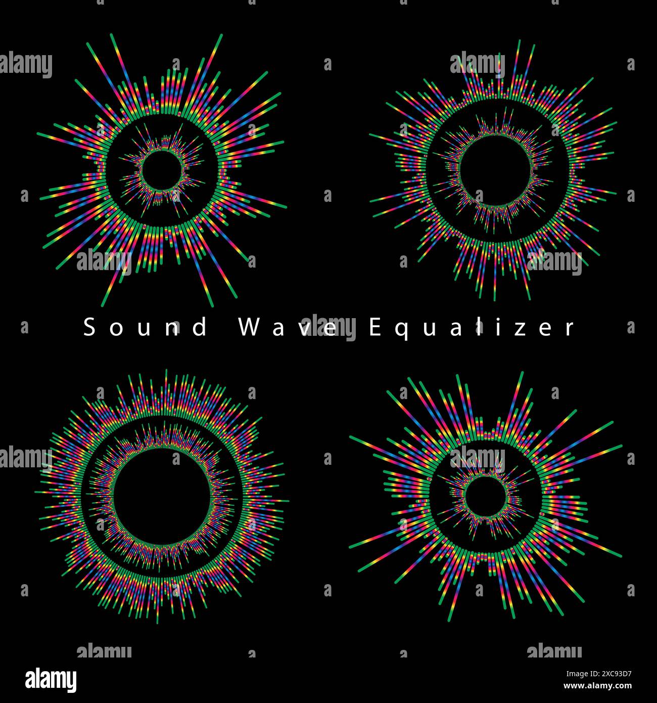 Digital sound wave equalizer, simple audio sound waves effect Stock Vector Image & Art - Alamy