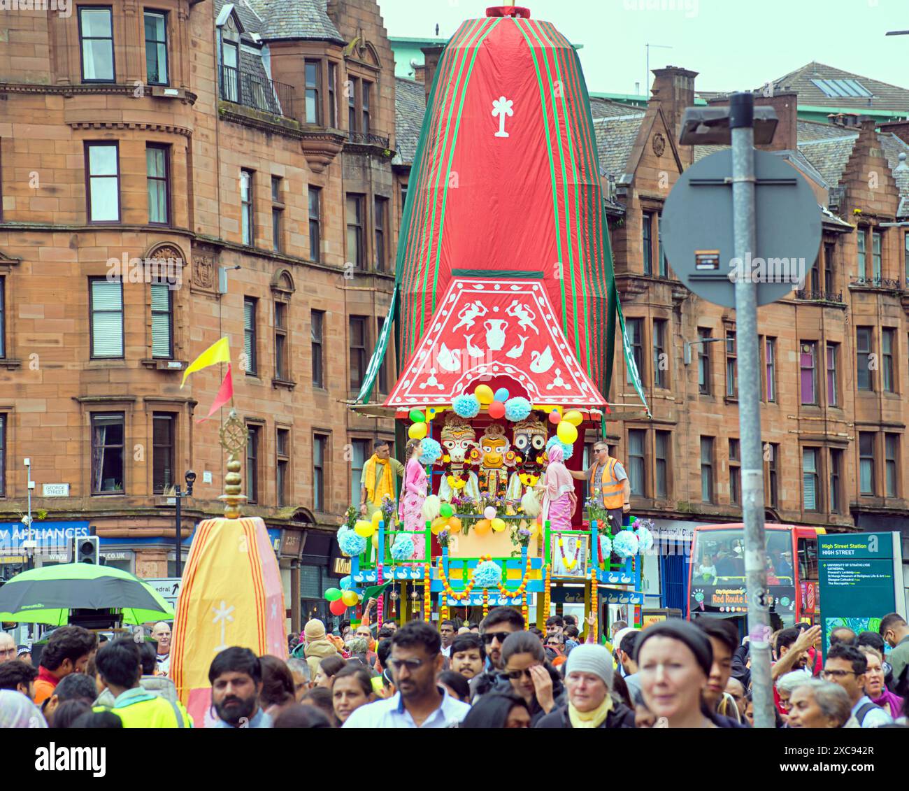 Glasgow, Scotland, UK. 15th June, 2024: Rathayatra, Hare Krishna ...
