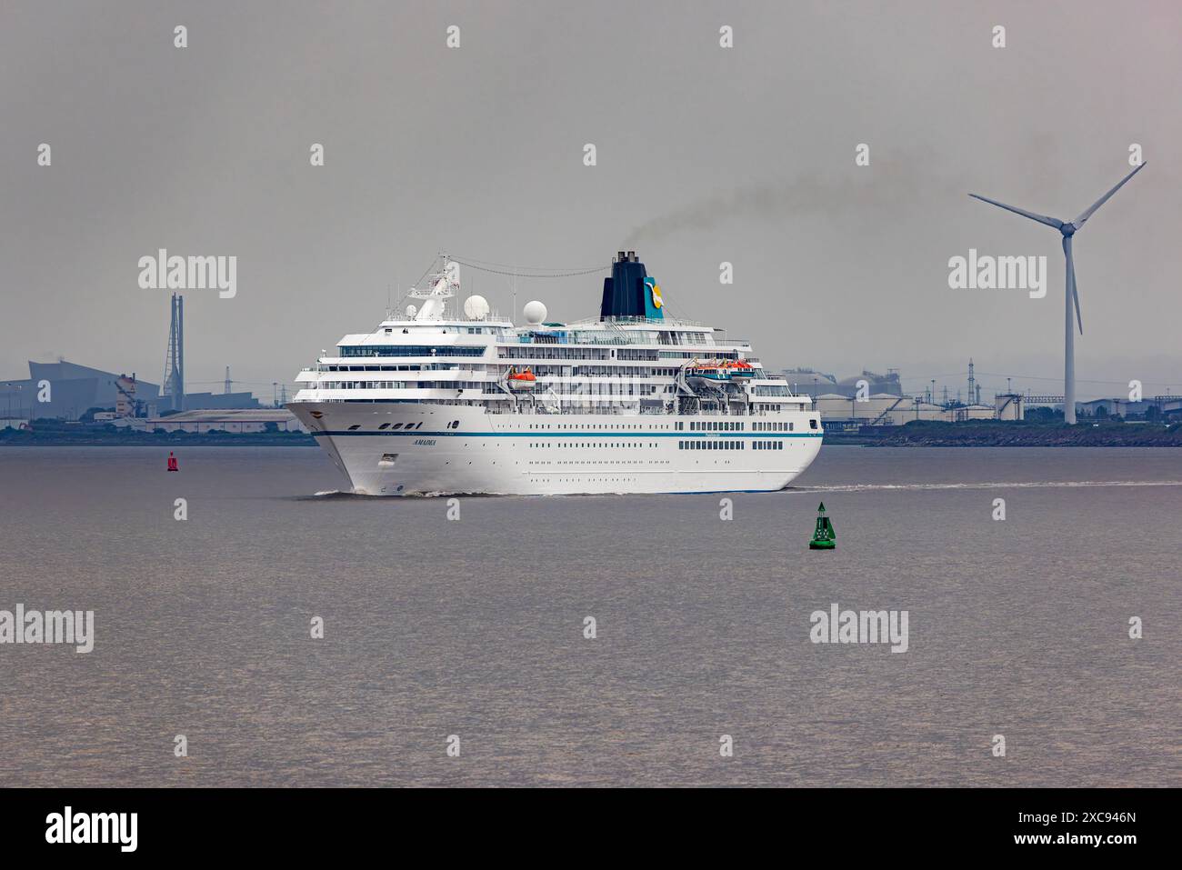 Cruise ship Amadea underway passing battery point Portishead Stock ...