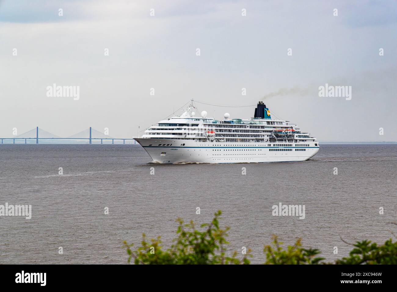 Cruise ship Amadea underway passing battery point Portishead Stock ...