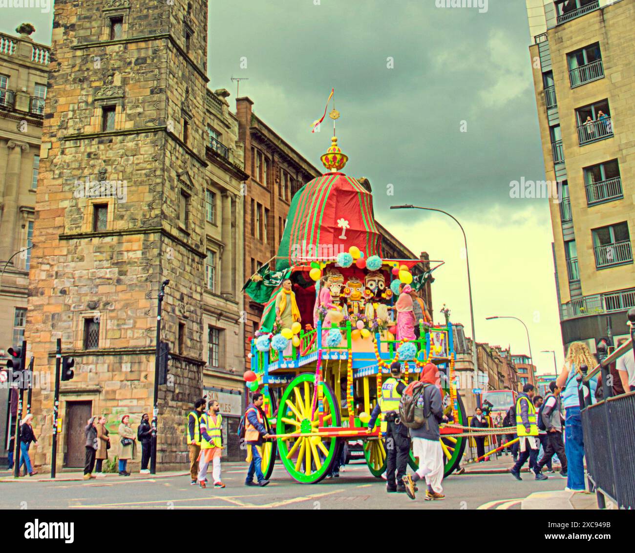 Glasgow, Scotland, UK. 15th June, 2024: Rathayatra, Hare Krishna ...