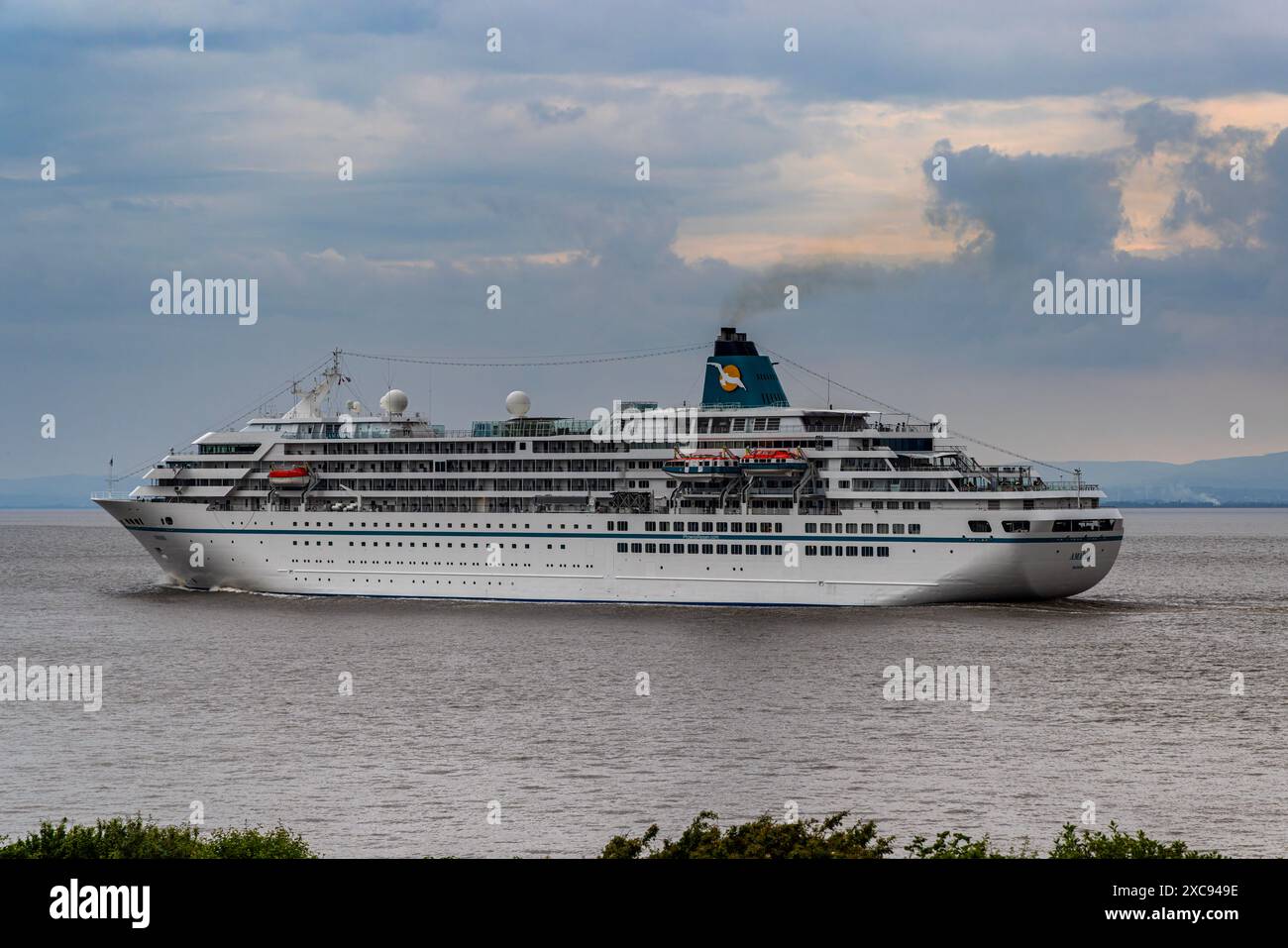 Cruise ship Amadea underway passing battery point Portishead Stock ...