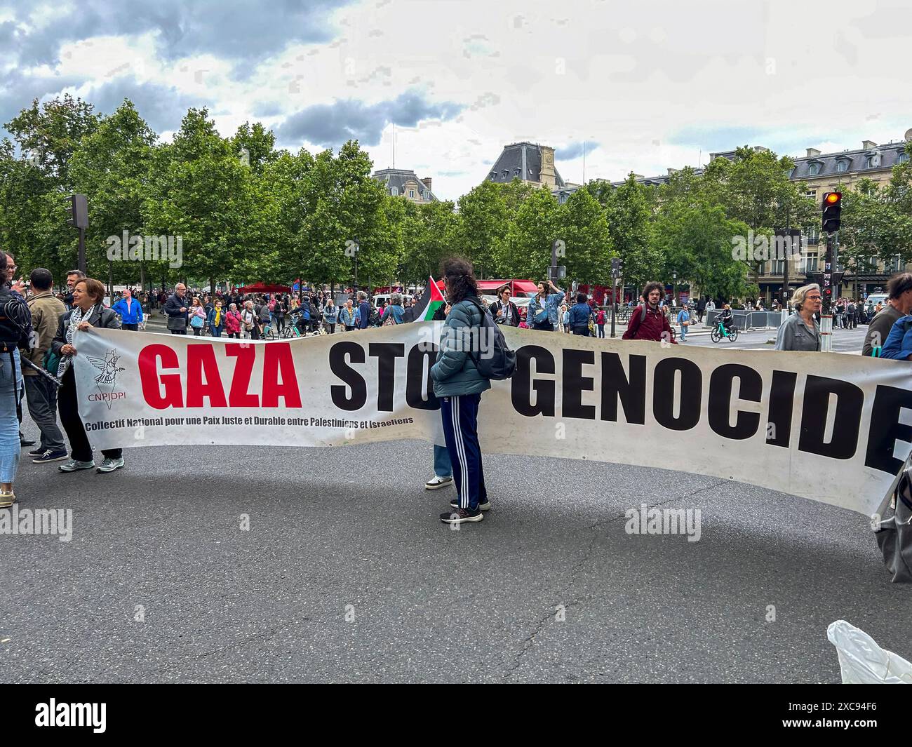 Paris, France, Crowd People, Demonstration Against Extreme Right ...