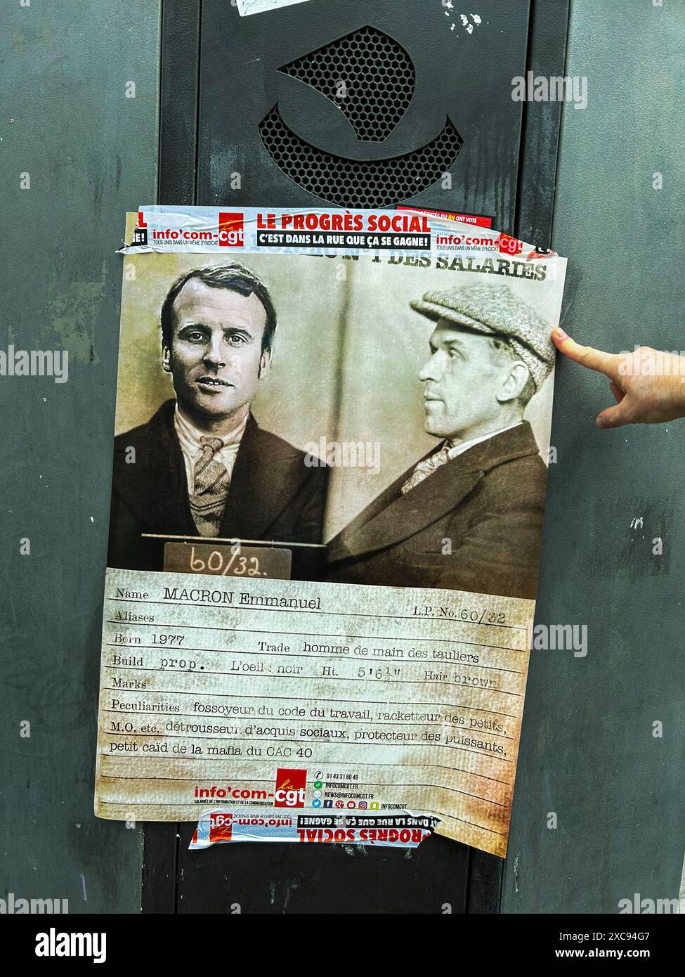 Paris, France, Detail Political Poster, Demonstration Against Extreme ...