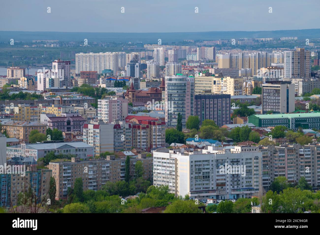 SARATOV, RUSSIA - MAY 03, 2024: View of modern Saratov from Sokolovaya ...