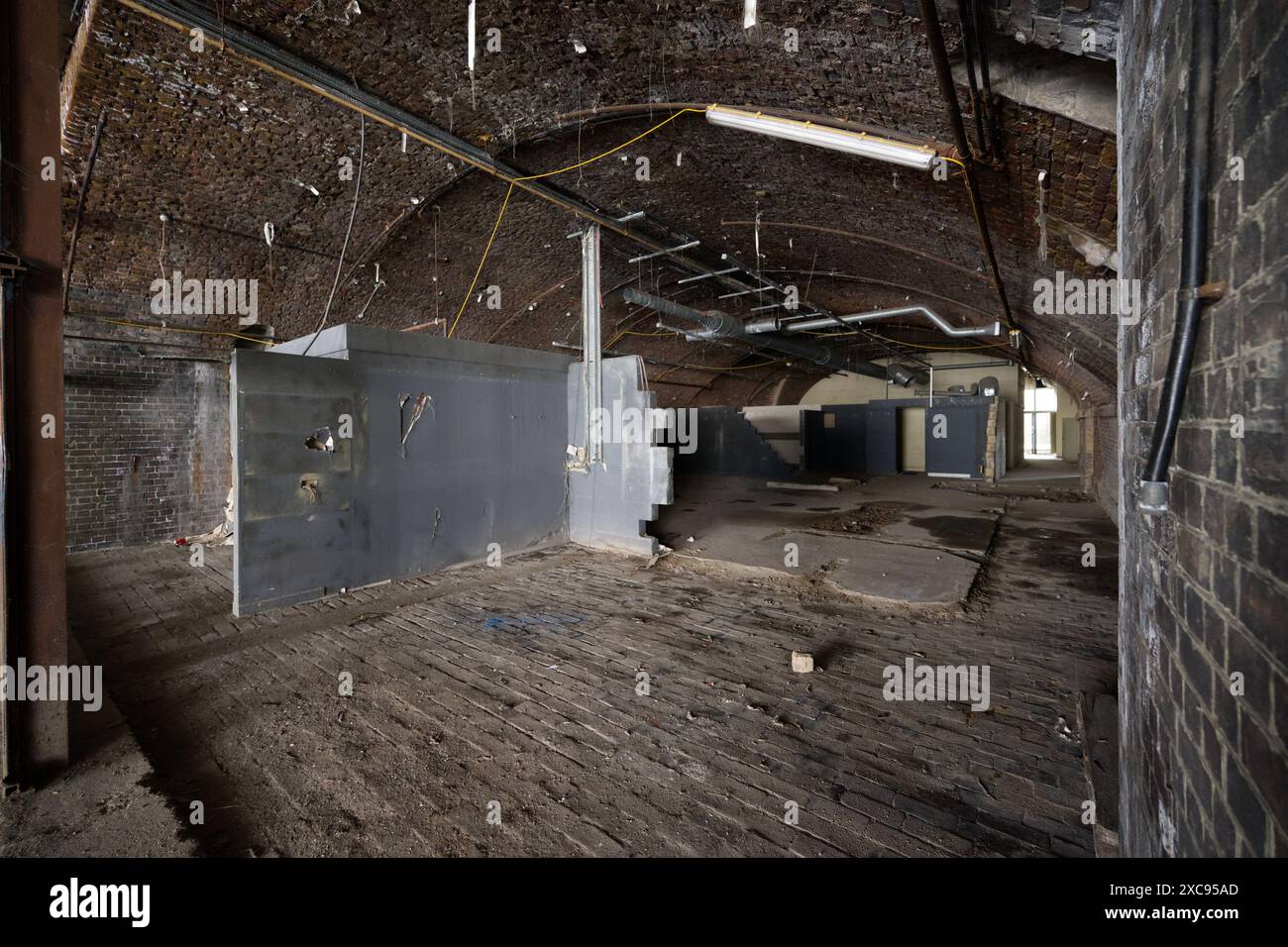 The derelict Bishopsgate railway station prior to it's redevelopment ...