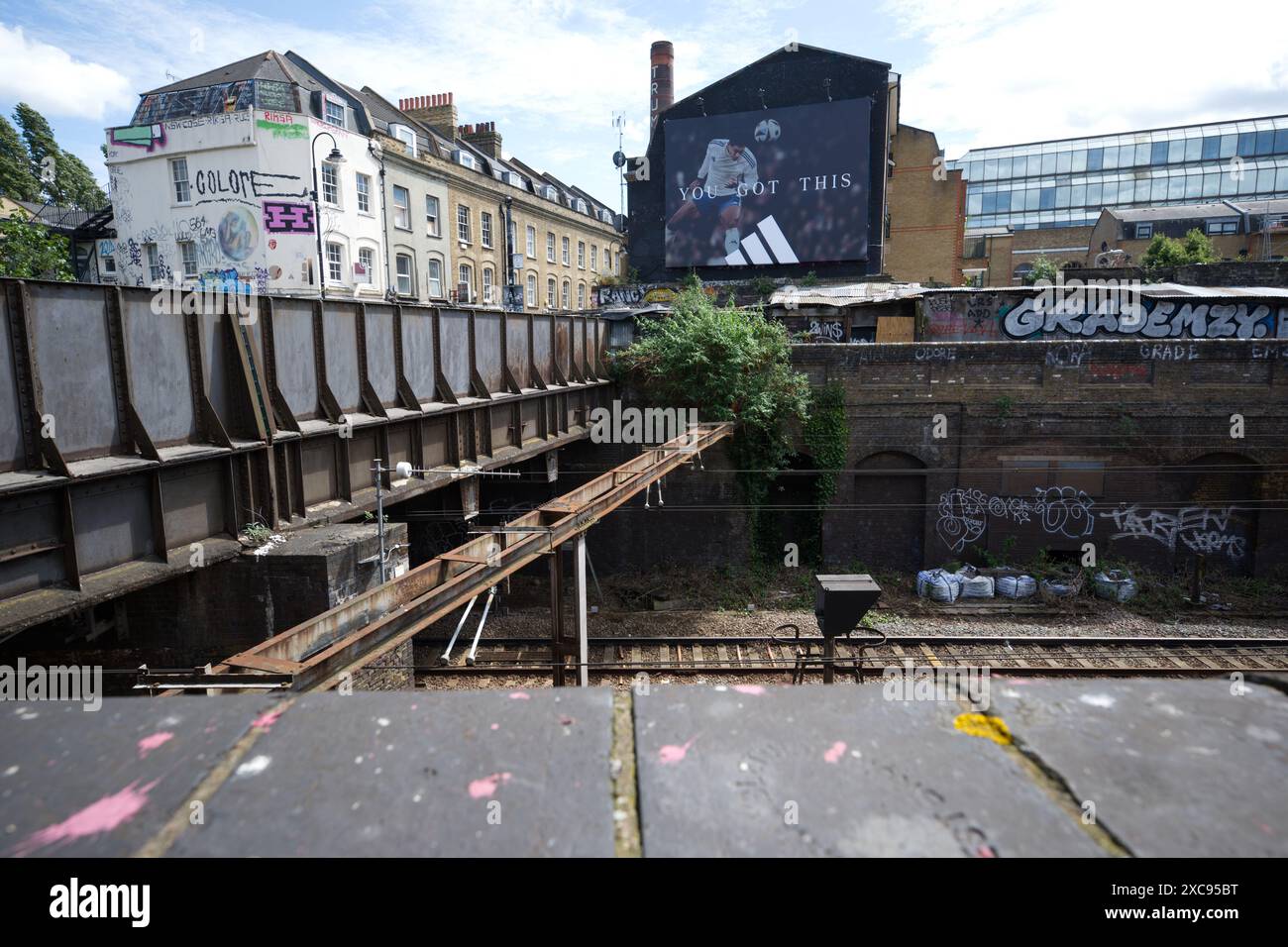The derelict Bishopsgate railway station prior to it's redevelopment ...