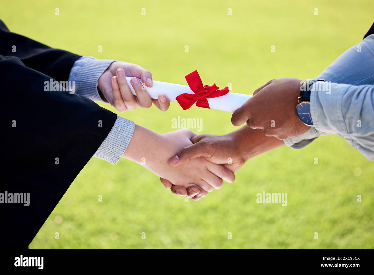 Student hands giving diploma hi-res stock photography and images - Alamy