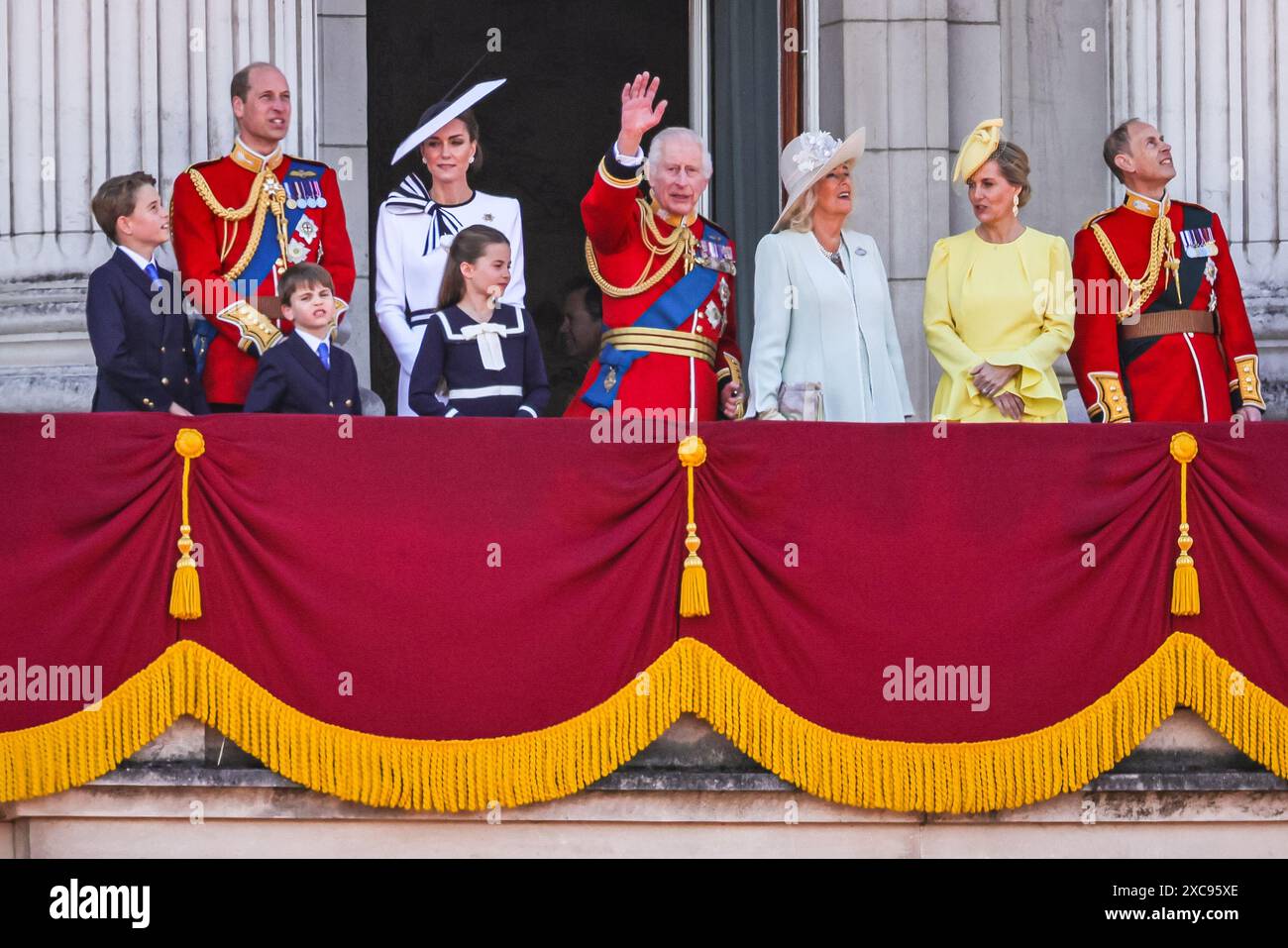 London, UK. 15th June, 2024. The Royal Family with King Charles III ...