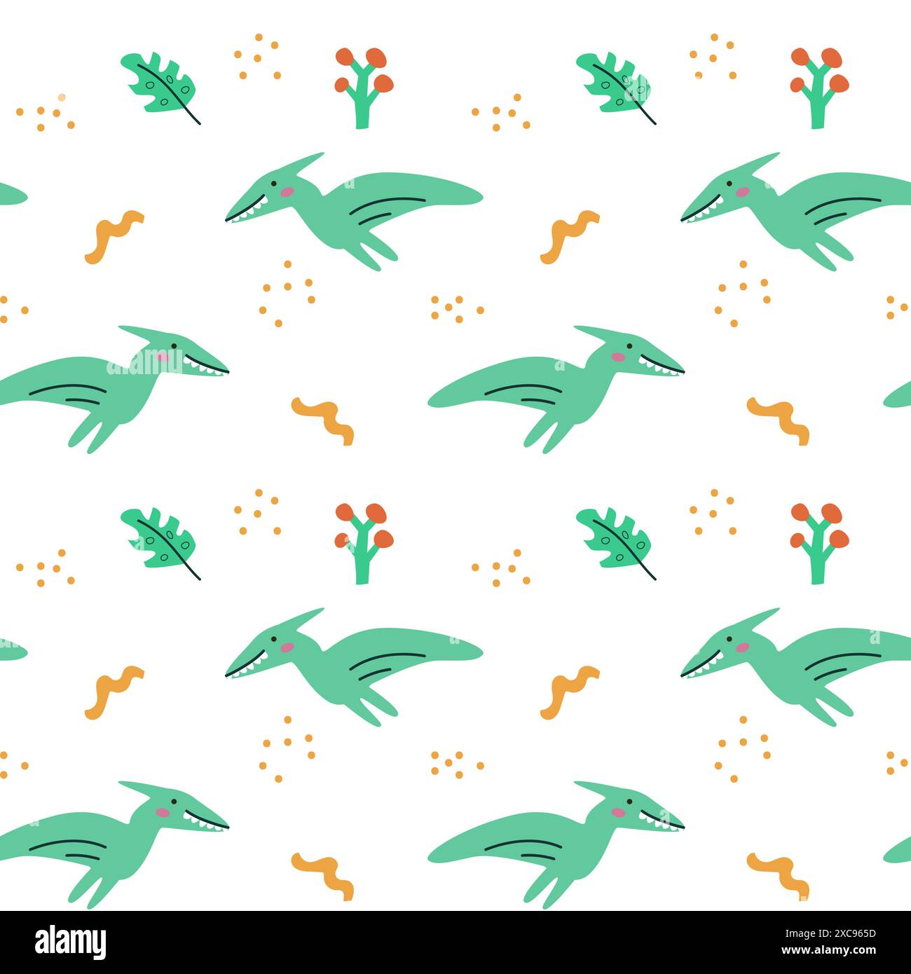 Childrens animals pattern of cute baby dinosaurs collection. For ...