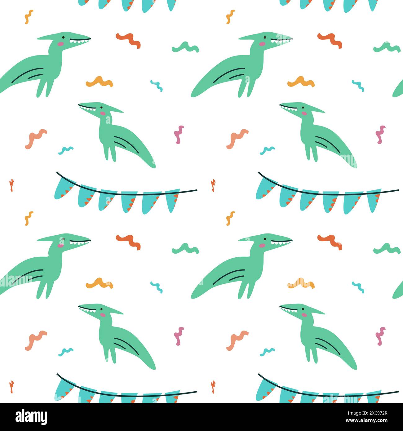 Childrens animals pattern of cute baby dinosaurs collection. For ...