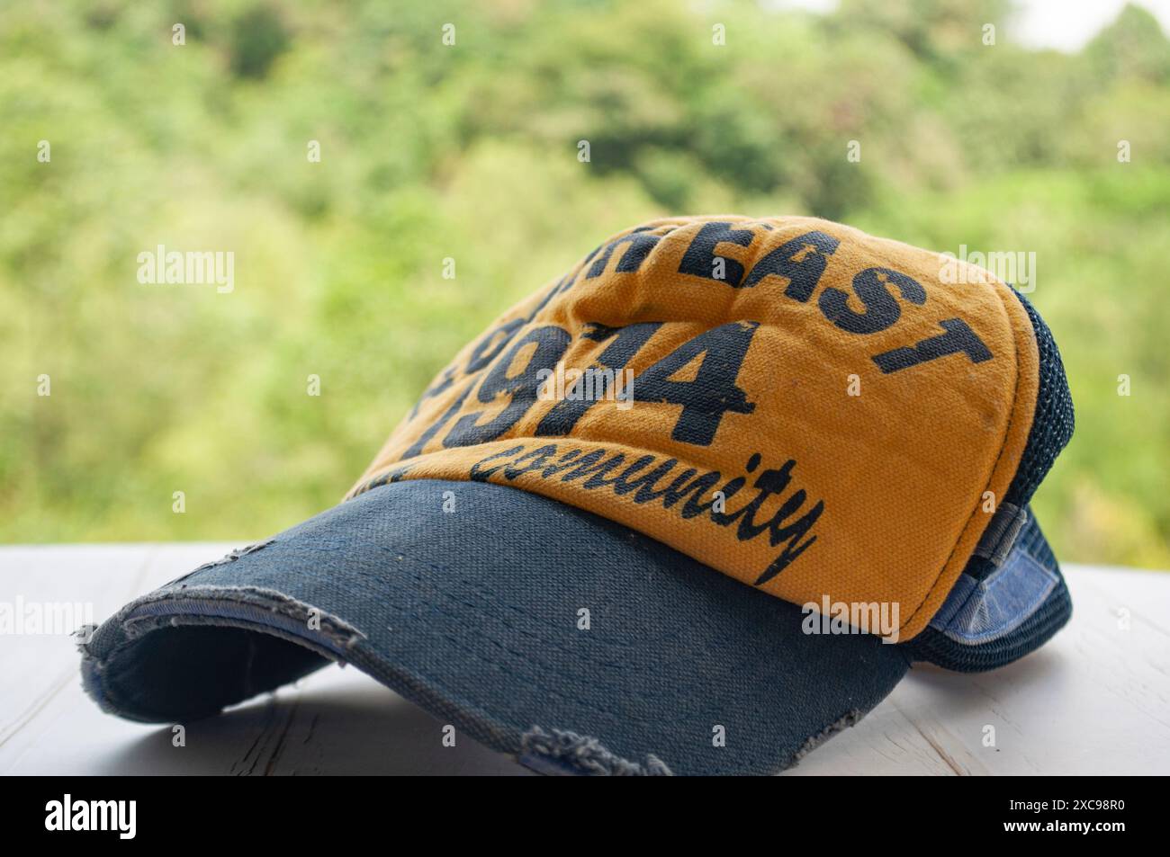 Old cap way back to 1974. Cap concept Stock Photo - Alamy