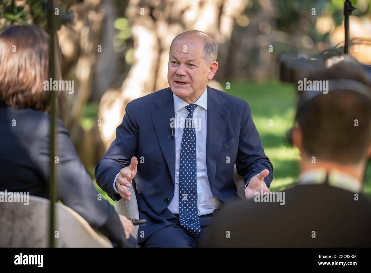 Bari, Italy. 15th June, 2024. German Chancellor Olaf Scholz (SPD ...