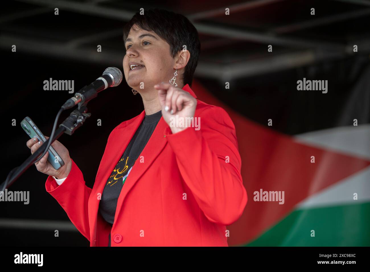 Glasgow, UK. 15th June 2024. Jehan al-Azzawi, Co-founder of Educators ...