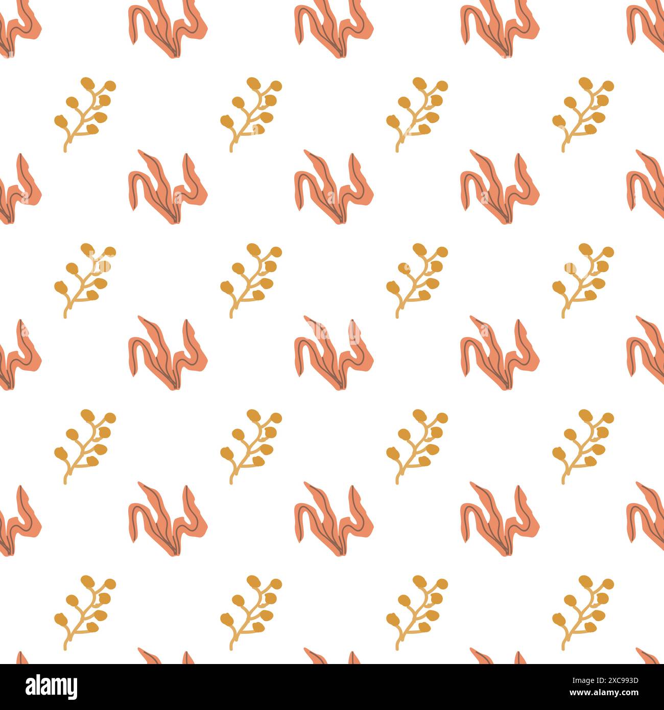 Childrens cute fashion pattern. Childish nursery seaweed seamless ...