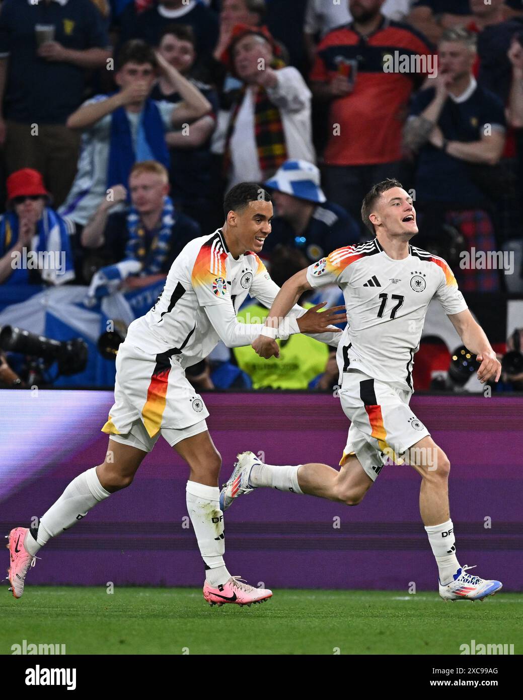 MUNICH, GERMANY - JUNE 14: Florian Wirtz of Germany celebrates with ...