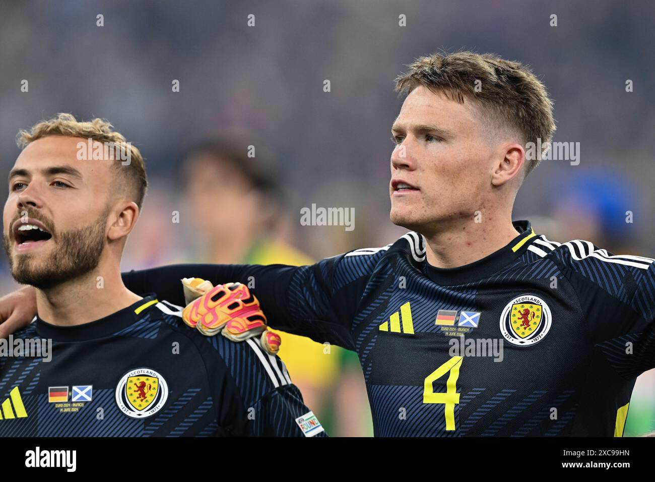 MUNICH, GERMANY - JUNE 14: Ryan Porteous, Scott McTominay during the ...
