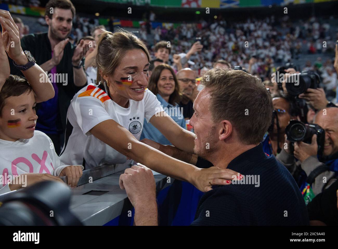 MUNICH, GERMANY - JUNE 14: Germany Head coach Julian Nagelsmann with he ...