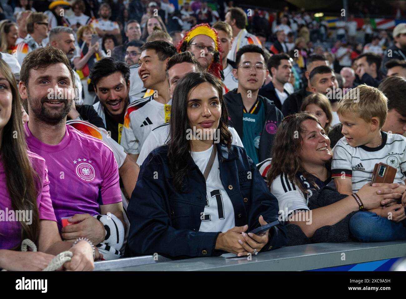 MUNICH, GERMANY - JUNE 14: İlkay Gundogan wife Sara Arfaoui after the ...