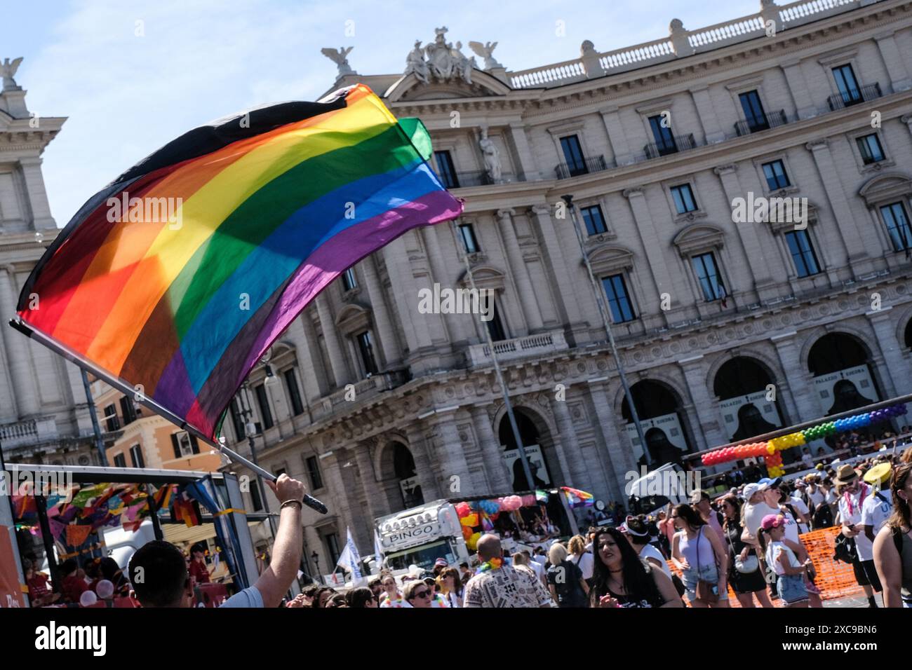 Roma, Italia. 15th June, 2024. Parta del Gay Pride a Roma, Sabato, 15 ...